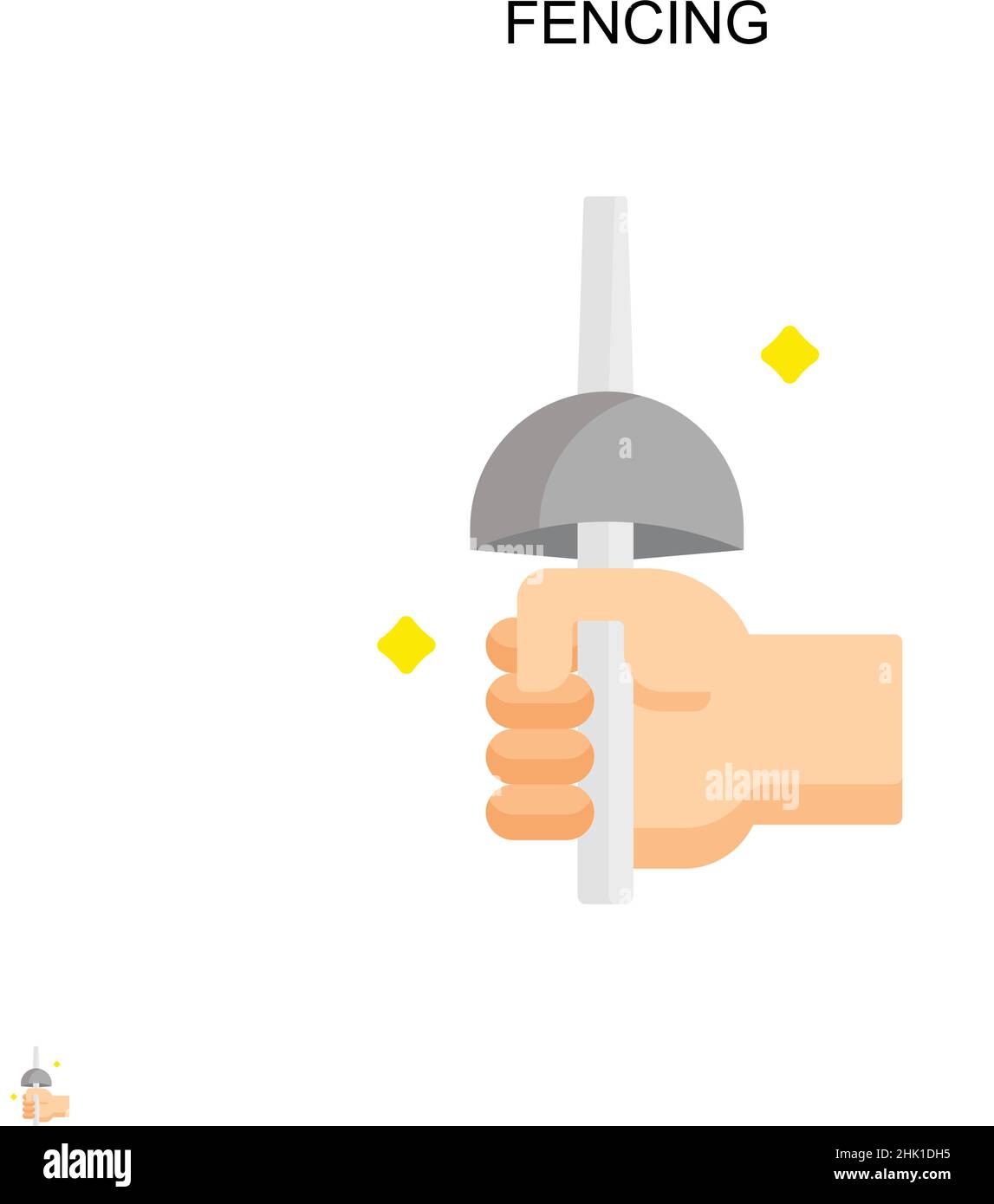 Fencing Simple vector icon. Illustration symbol design template for web ...