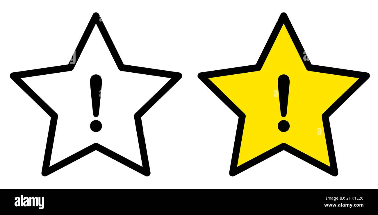 Exclamation icon vector logo Cut Out Stock Images & Pictures - Alamy