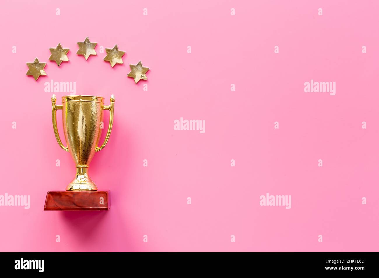 Best of the best - five stars rating and winner trophy cup for winner ...