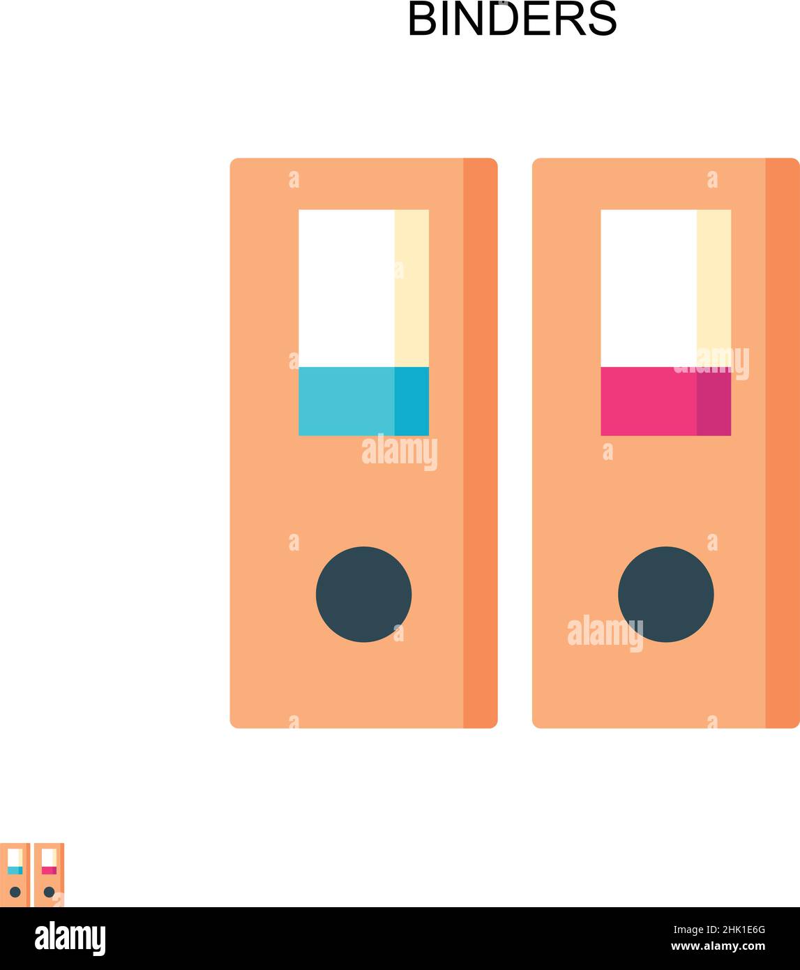 Binders Simple vector icon. Illustration symbol design template for web mobile UI element Stock ...