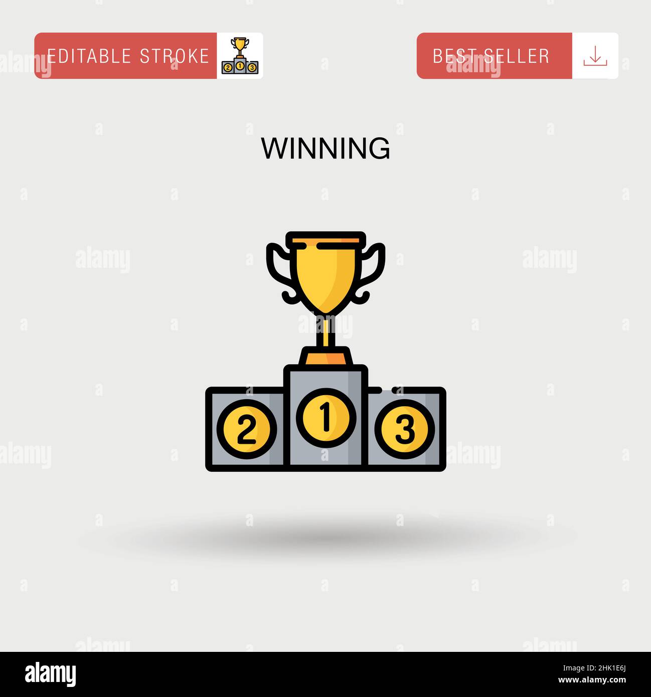 Celebrate winning trophy concept Stock Vector Images - Alamy