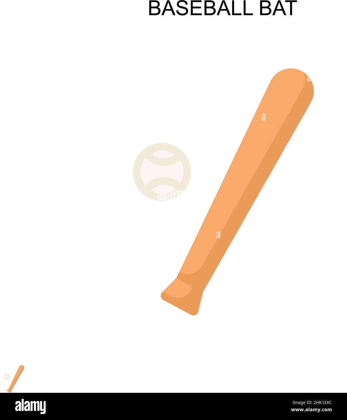 Baseball bat Simple vector icon. Illustration symbol design template ...