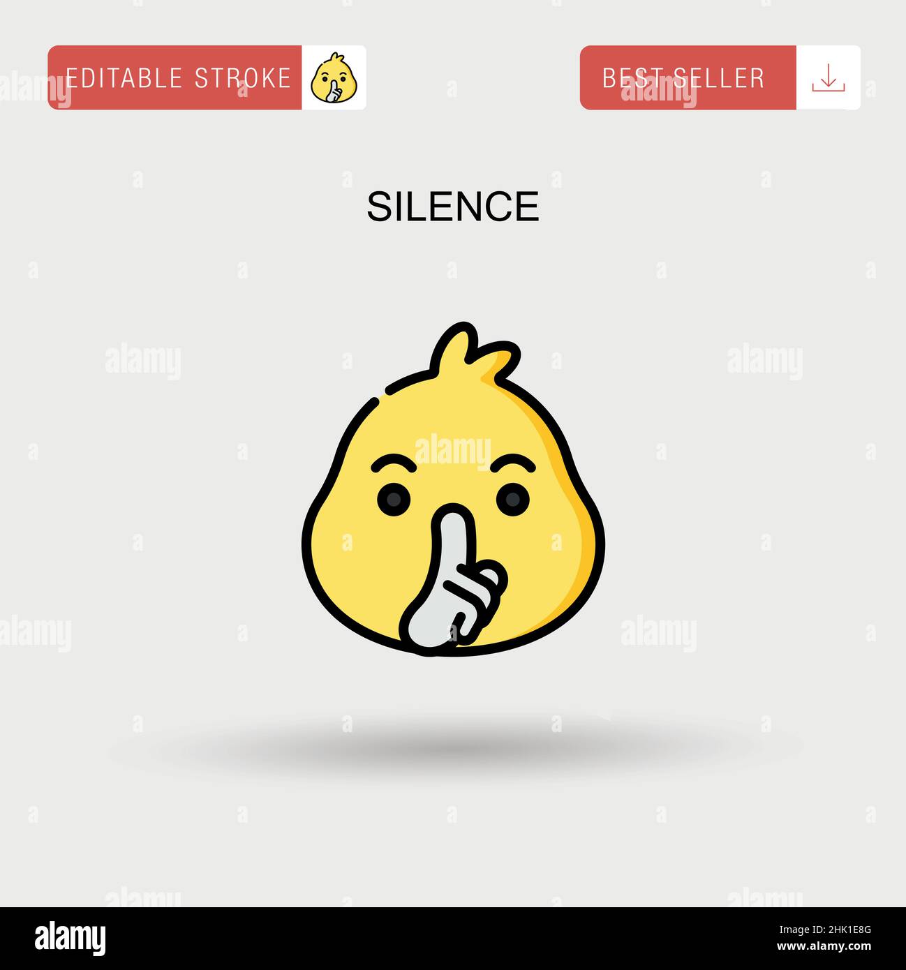 Silence Simple vector icon Stock Vector Image & Art - Alamy