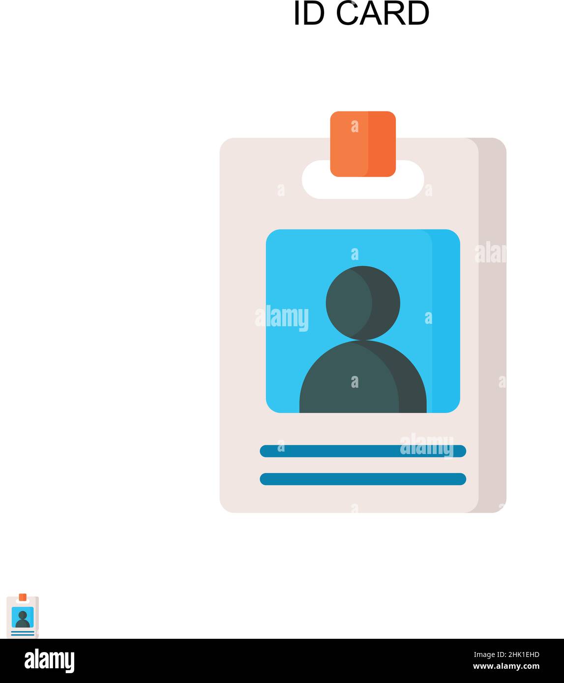 Id card Simple vector icon. Illustration symbol design template for web ...