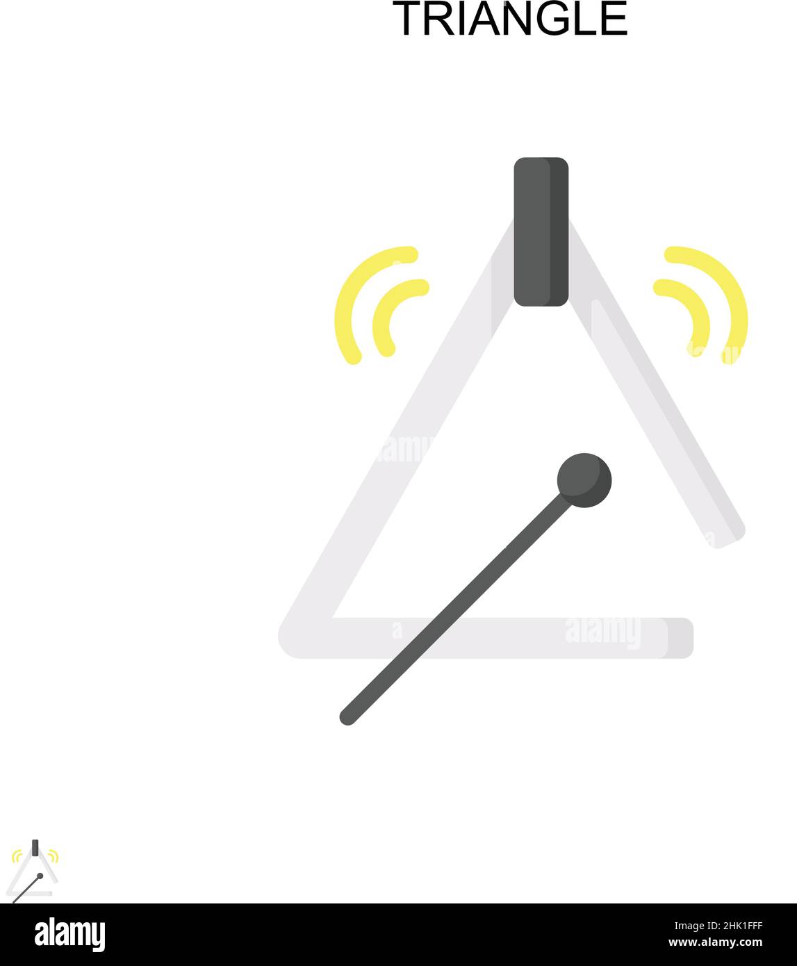 Triangle Simple vector icon. Illustration symbol design template for ...