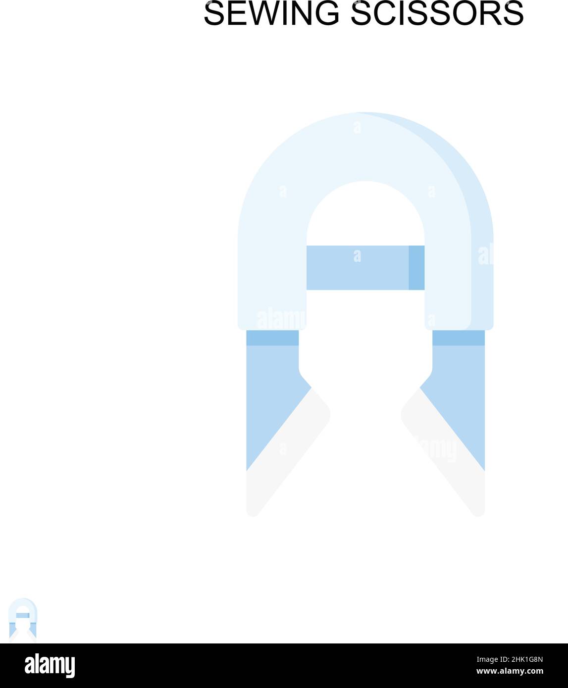 Sewing scissors Simple vector icon. Illustration symbol design template ...