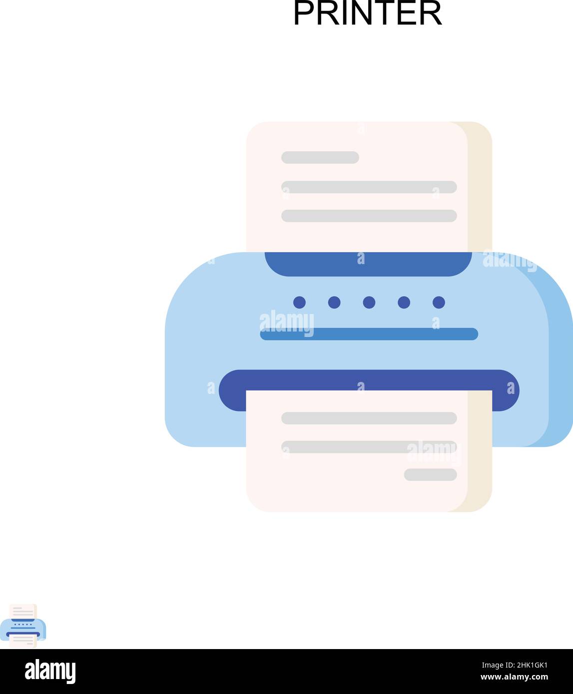 Printer Simple vector icon. Illustration symbol design template for web ...