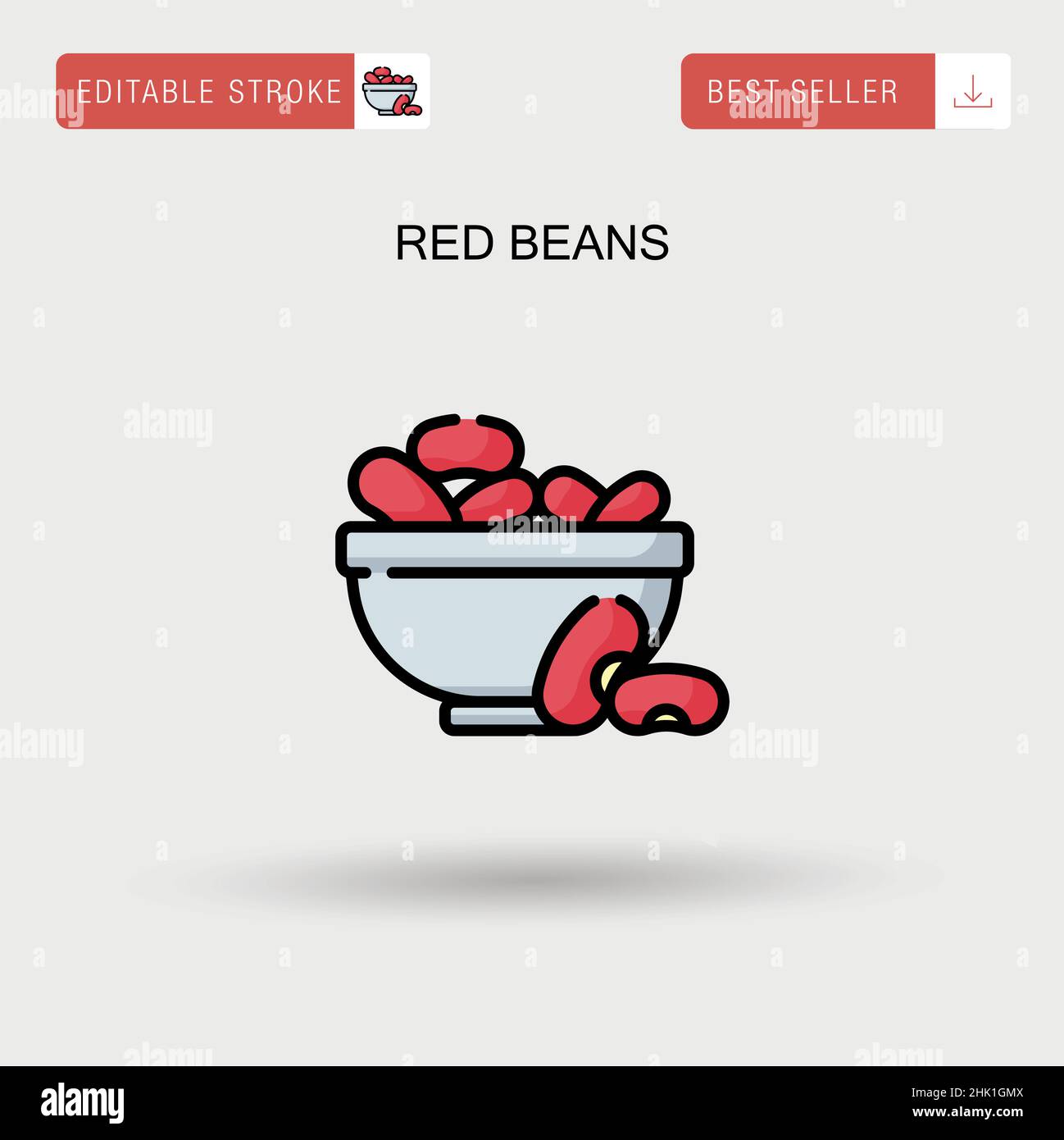 Azuki beans raw Stock Vector Images - Alamy