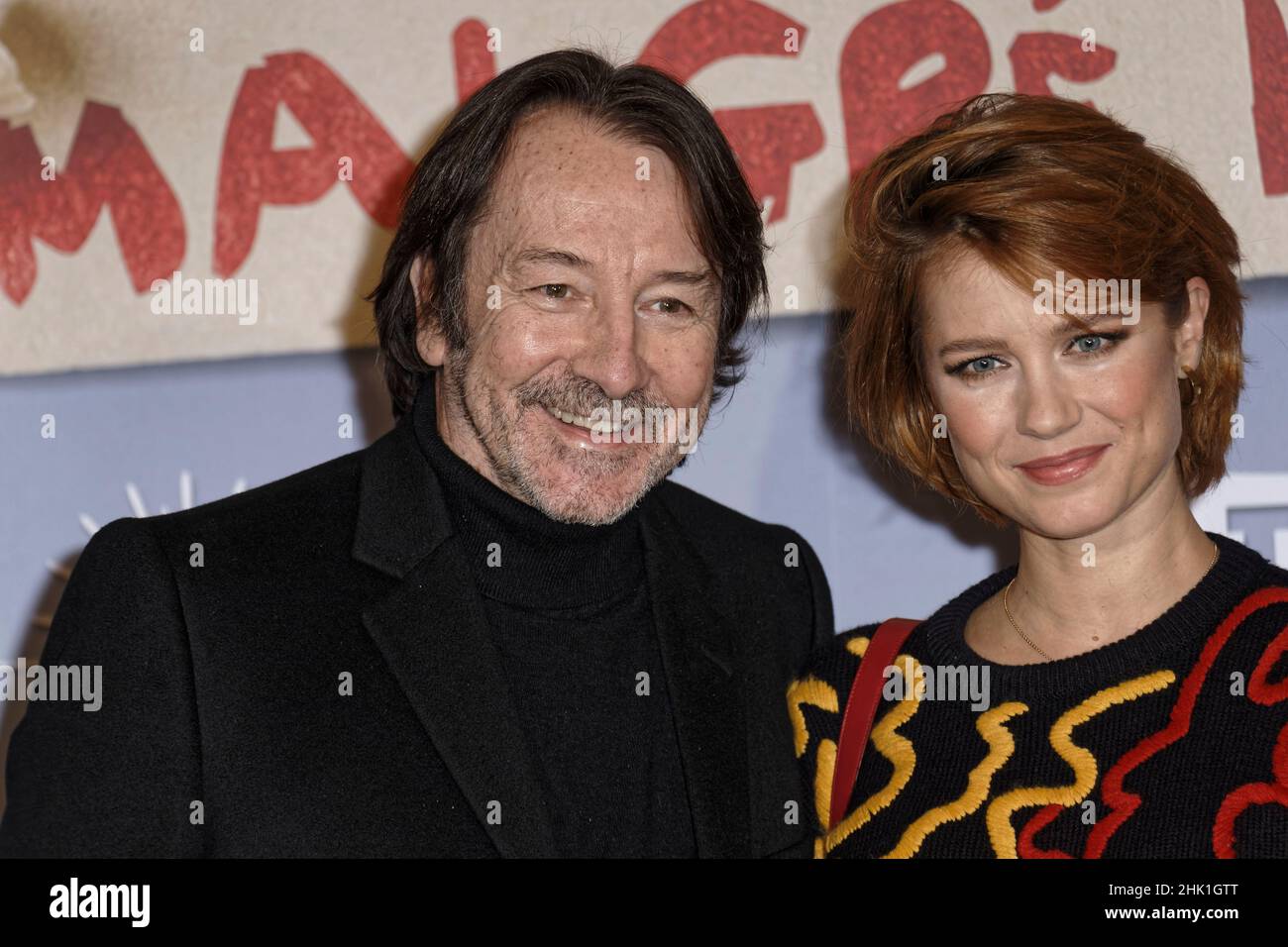 Paris, France. 31st Jan, 2022. Jean-Hugues Anglade and Alice Dufour ...