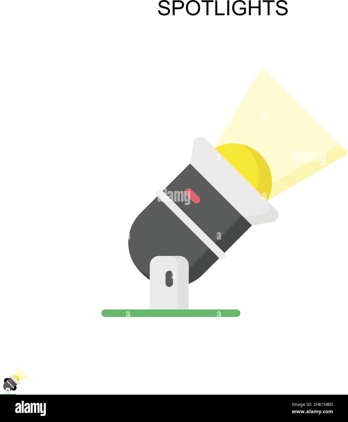 Spotlights Simple vector icon. Illustration symbol design template for ...