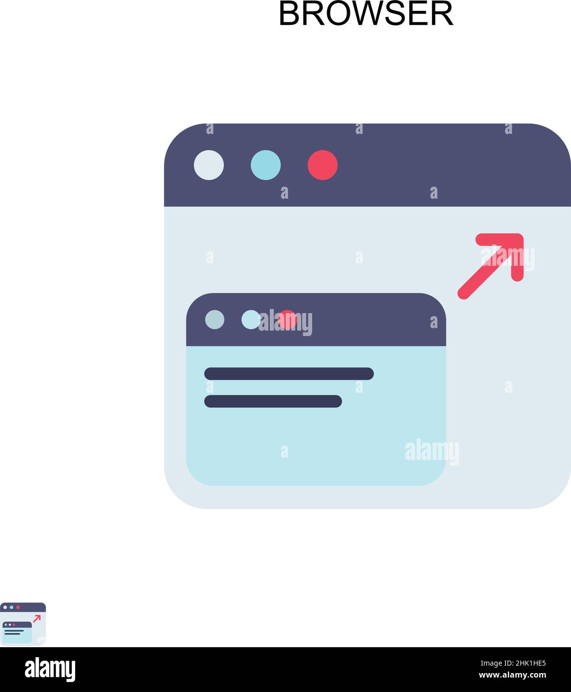 Browser Simple vector icon. Illustration symbol design template for web ...