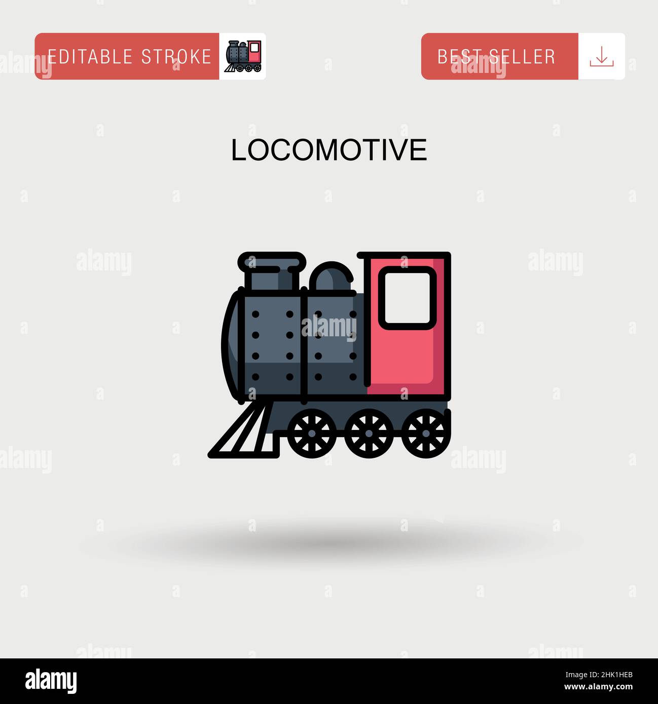 Locomotive Simple vector icon Stock Vector Image & Art - Alamy