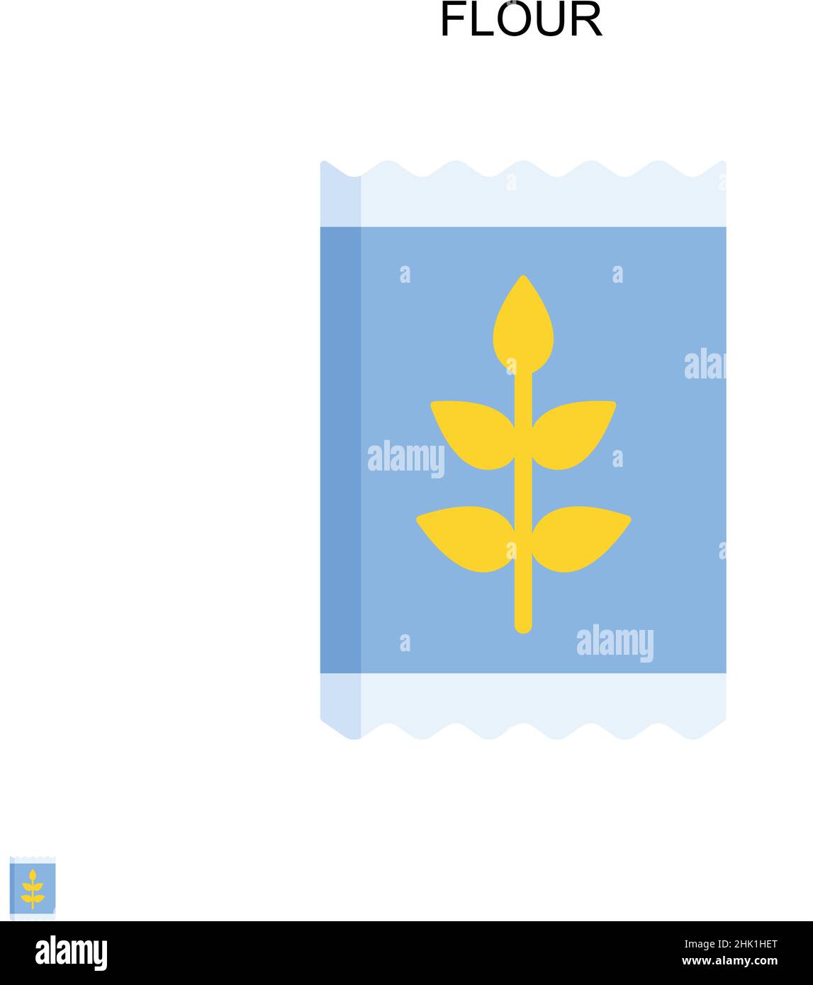 Flour Simple vector icon. Illustration symbol design template for web ...