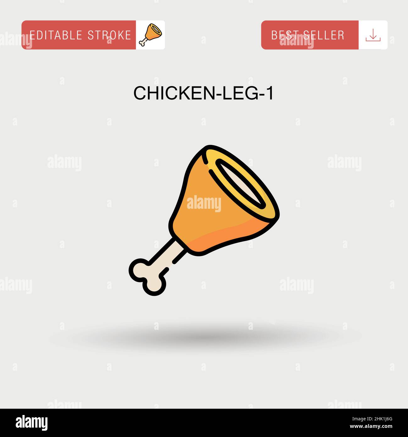 Chicken leg Stock Vector Images - Alamy