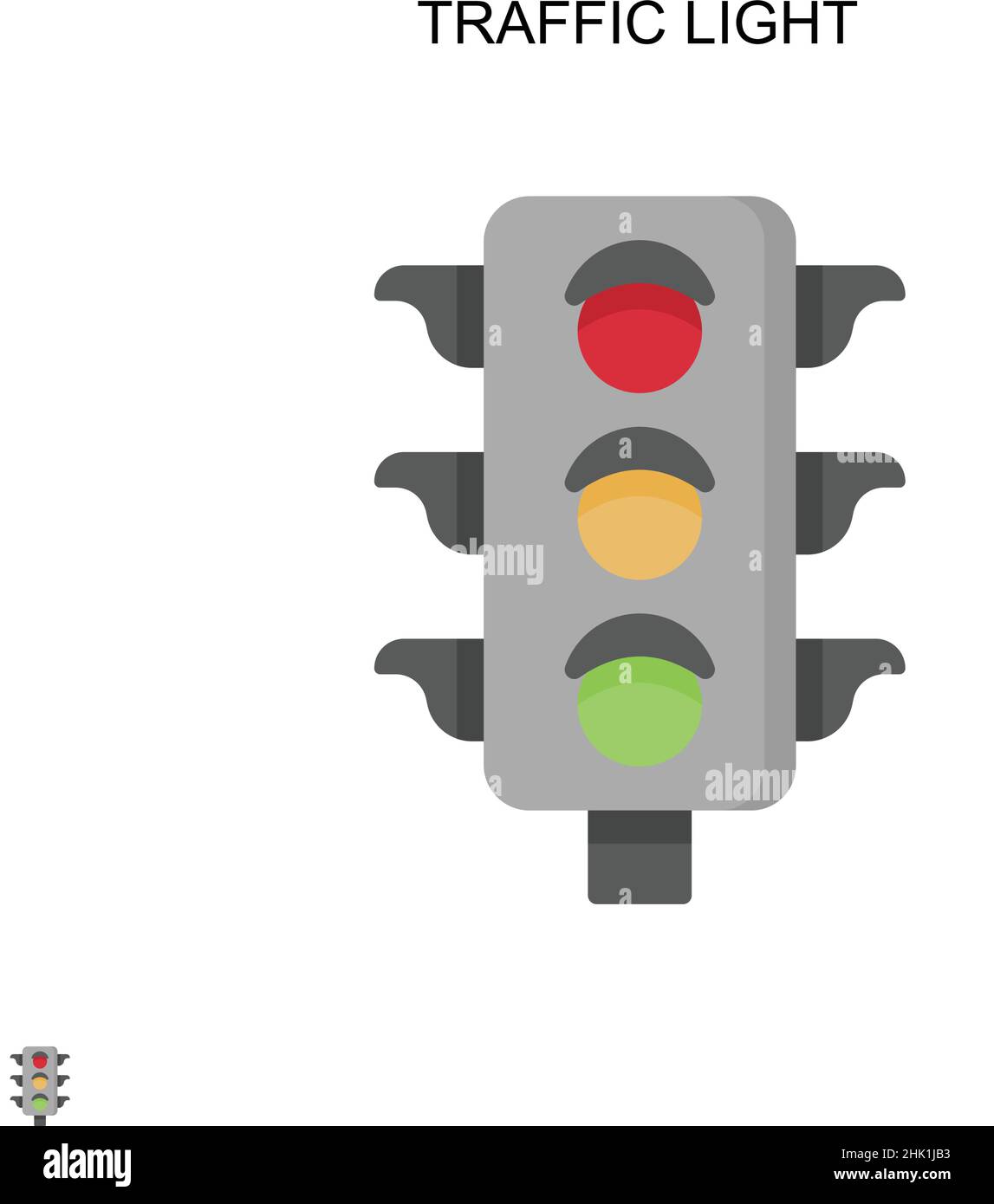 Traffic light Simple vector icon. Illustration symbol design template ...