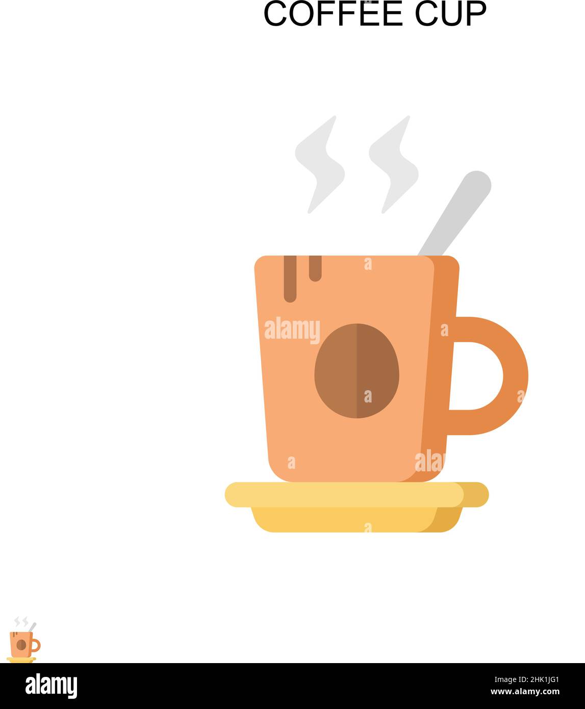 Coffee cup Simple vector icon. Illustration symbol design template for ...