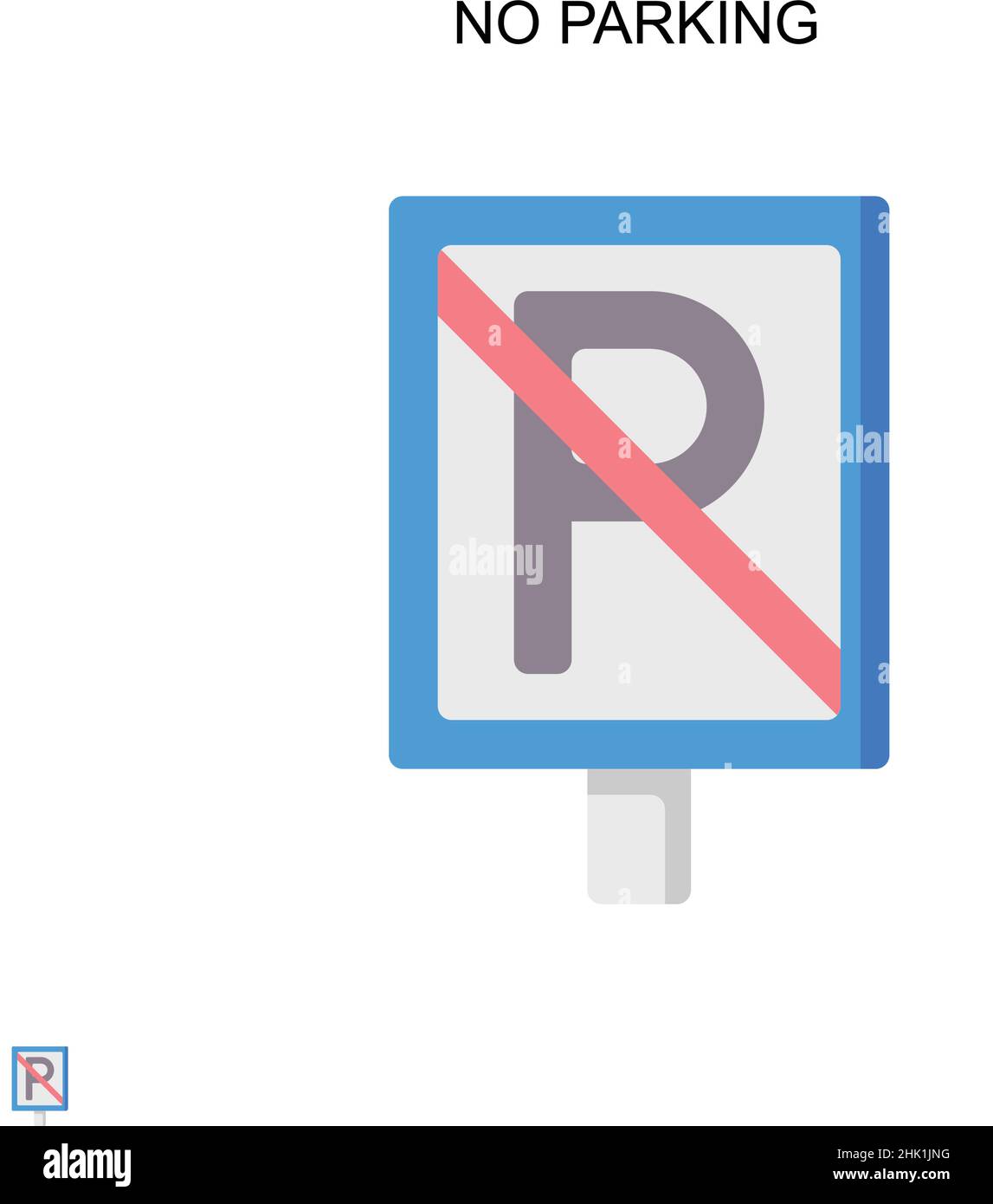No parking Simple vector icon. Illustration symbol design template for ...