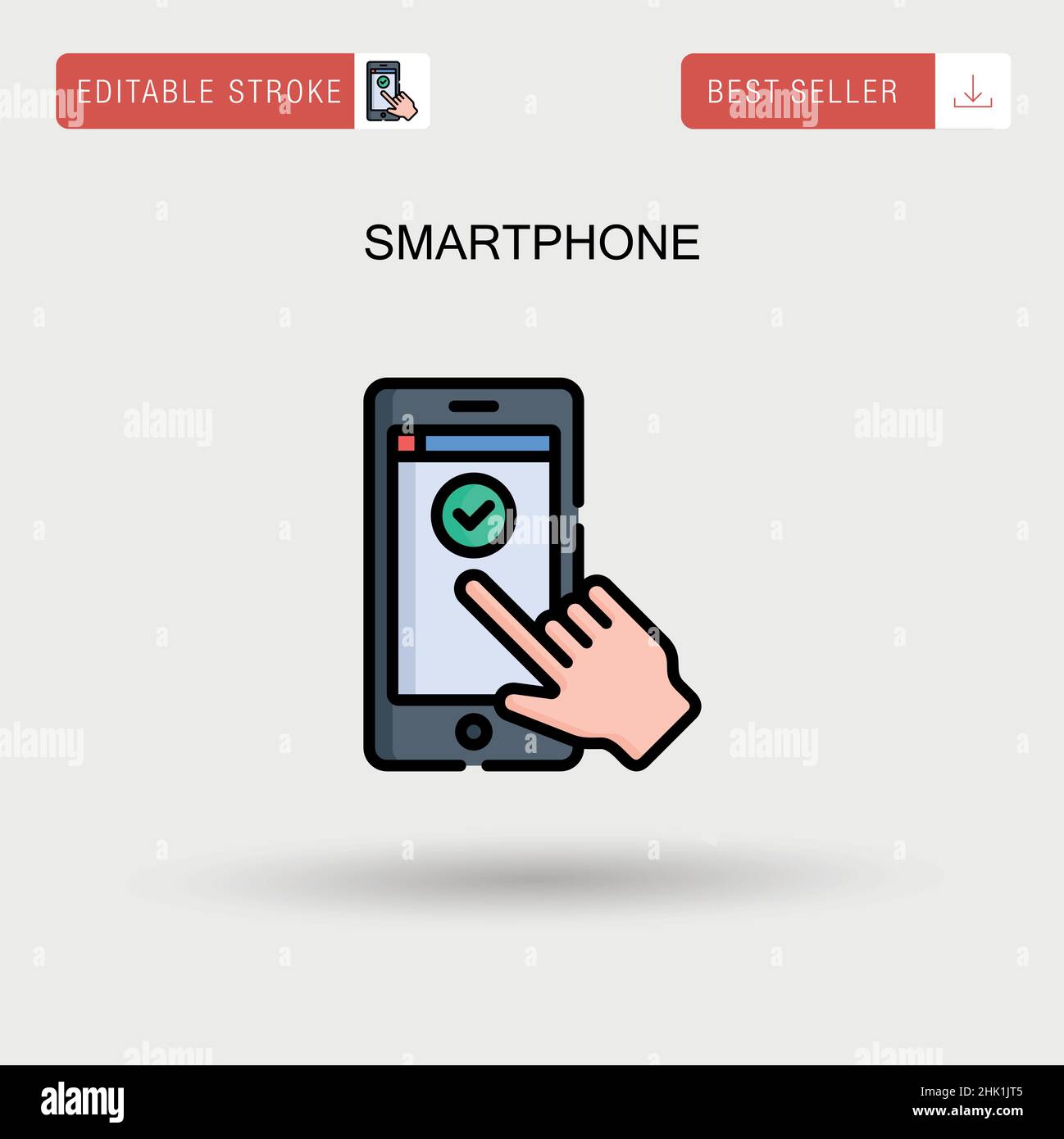 Smartphone Simple vector icon Stock Vector Image & Art - Alamy