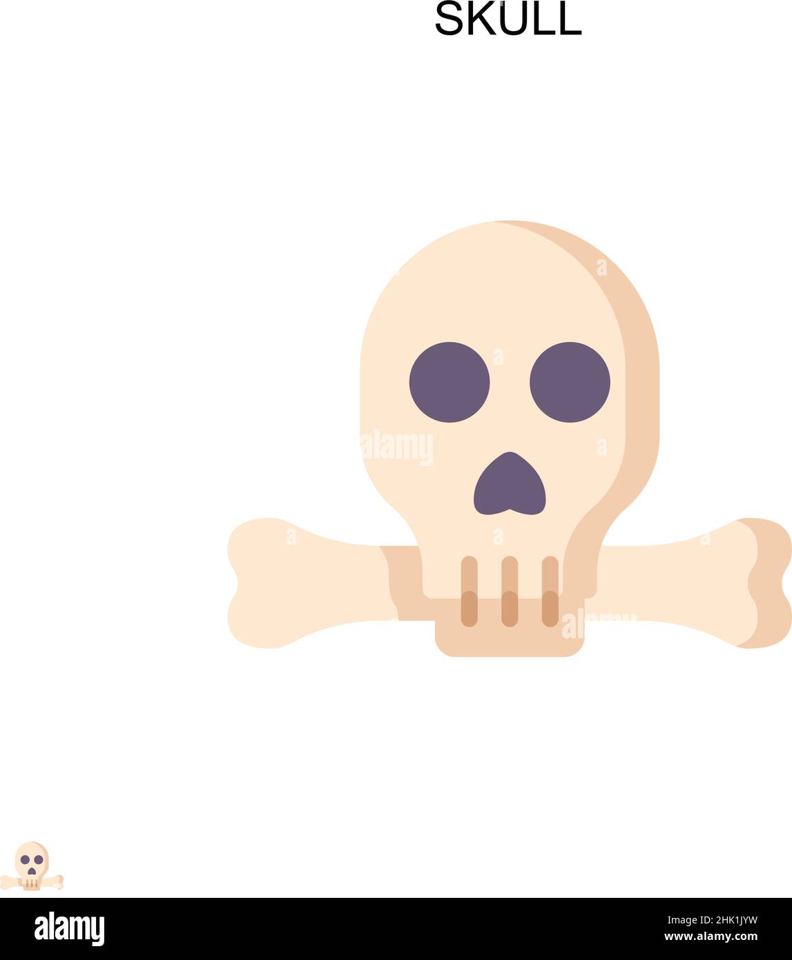Skull Simple vector icon. Illustration symbol design template for web ...