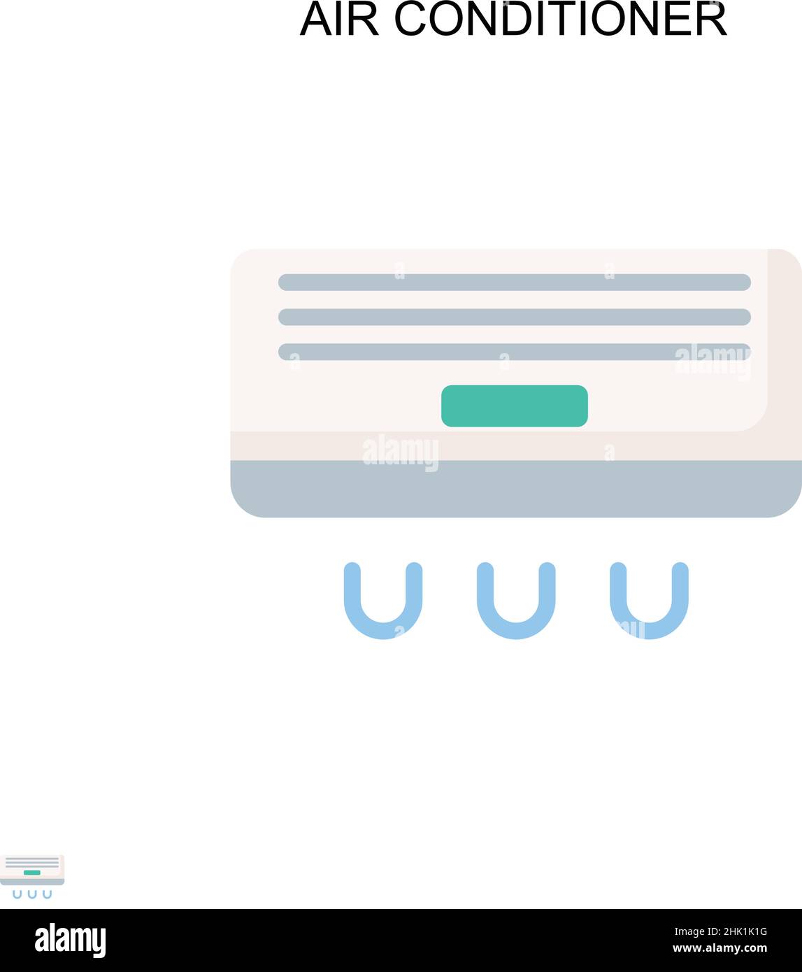 Air conditioner Simple vector icon. Illustration symbol design template ...