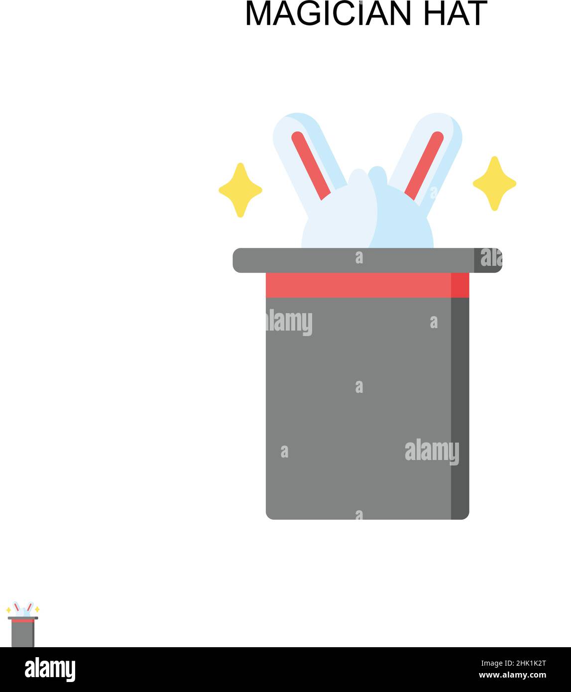 Magician hat Simple vector icon. Illustration symbol design template ...