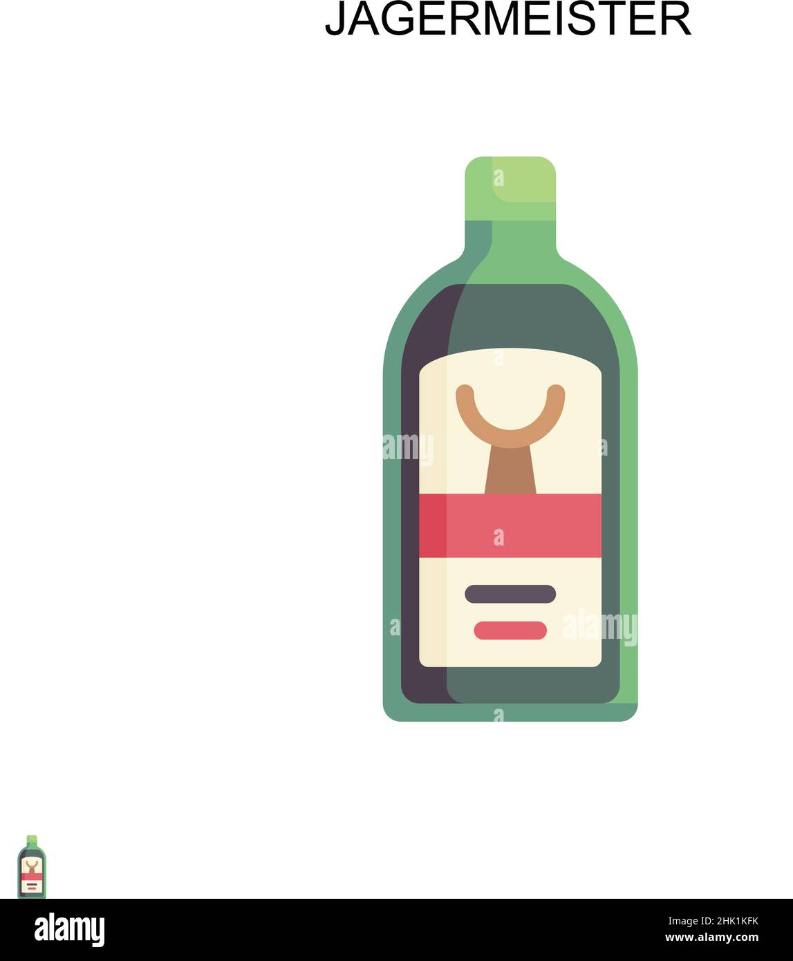 Jagermeister Simple vector icon. Illustration symbol design template ...