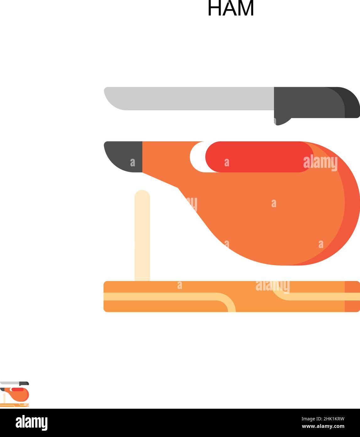 Cutting cured ham Stock Vector Images - Alamy