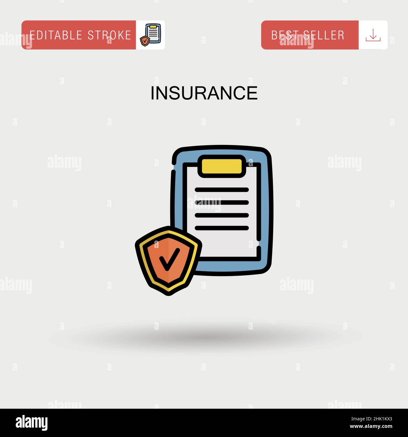 Insurance Simple vector icon Stock Vector Image & Art - Alamy