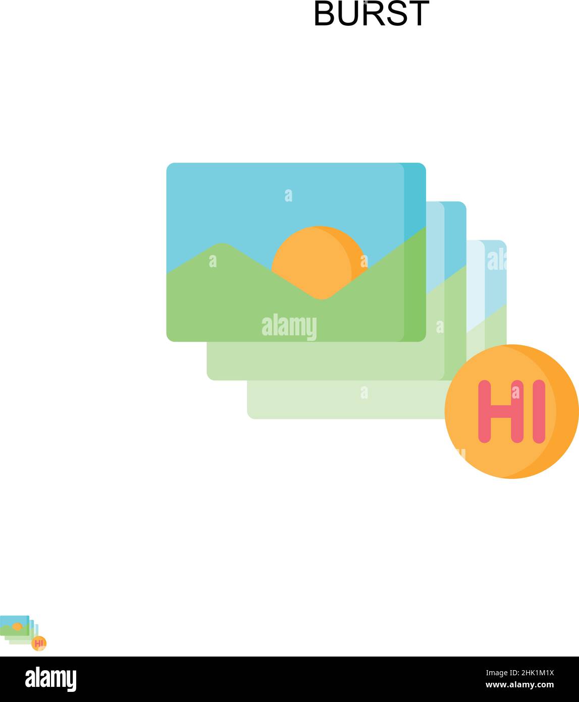 Burst Simple vector icon. Illustration symbol design template for web ...