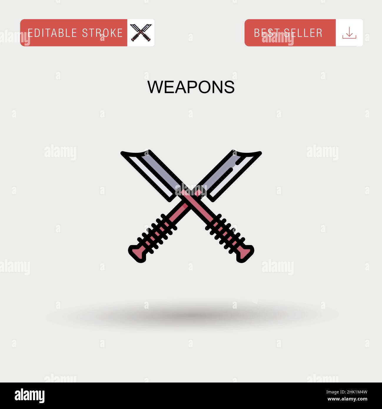 Weapons Simple vector icon Stock Vector Image & Art - Alamy
