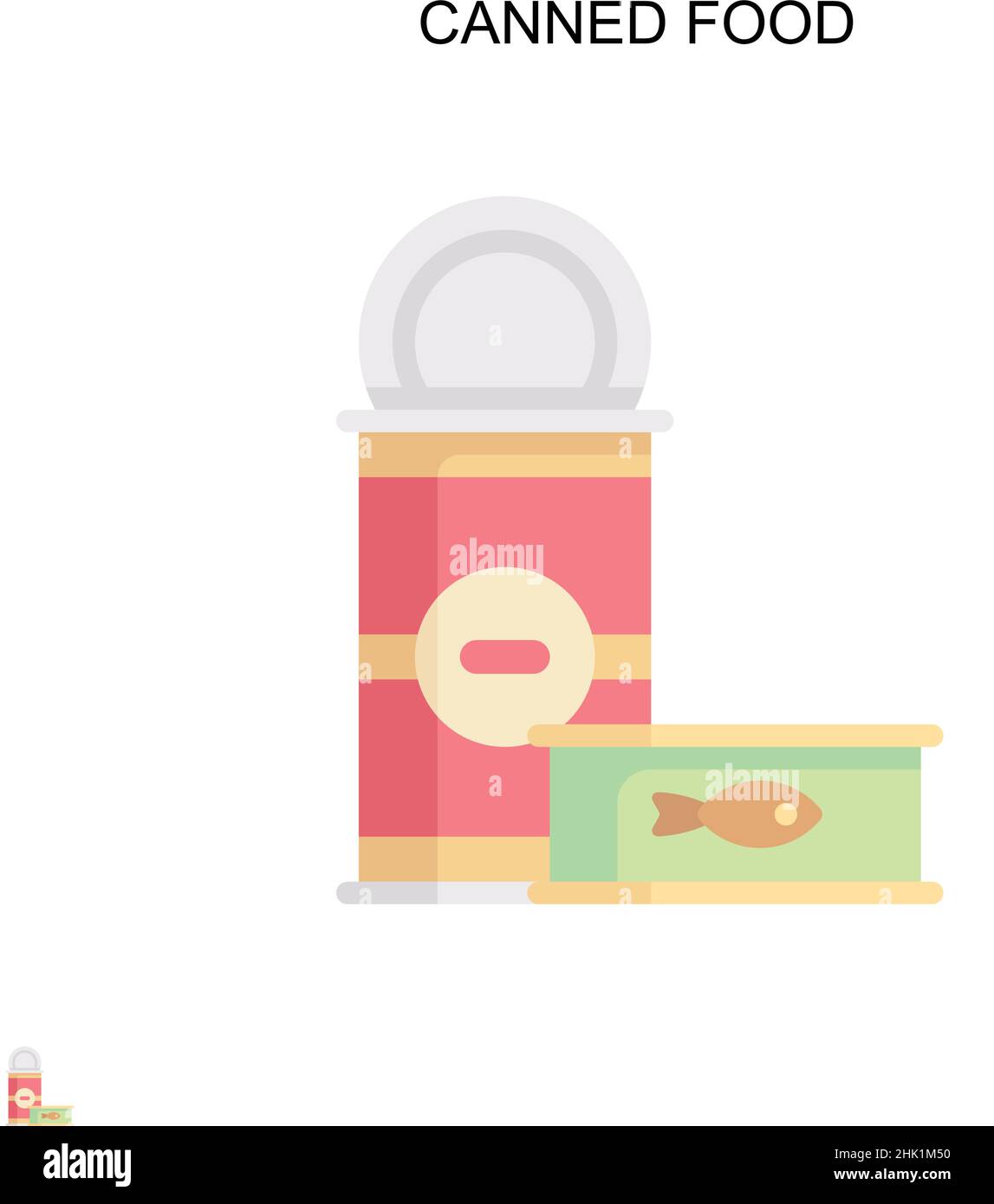 Canned food Simple vector icon. Illustration symbol design template for ...