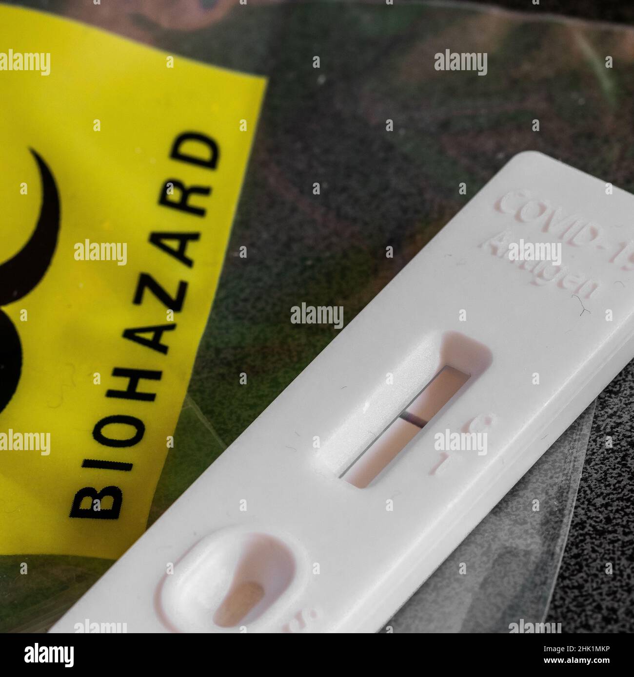 Lateral flow test showing negative result hi-res stock photography and ...