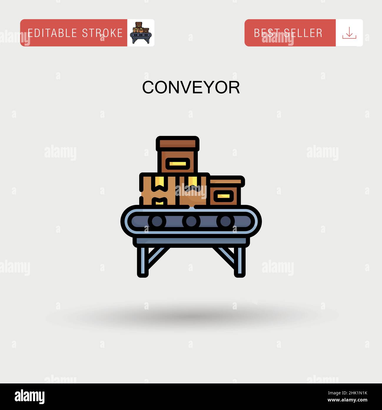 Conveyor Simple vector icon Stock Vector Image & Art - Alamy