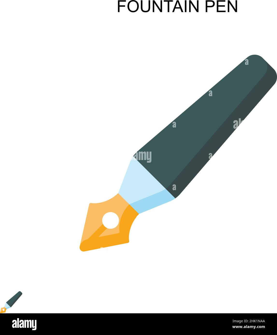 Fountain pen Simple vector icon. Illustration symbol design template ...