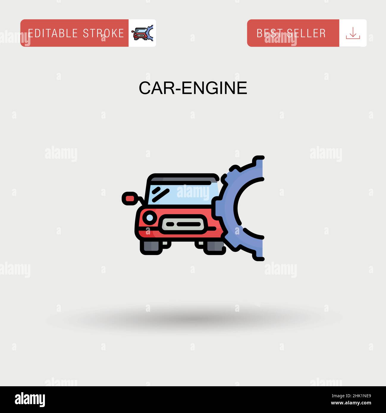 Car-engine Simple vector icon Stock Vector Image & Art - Alamy