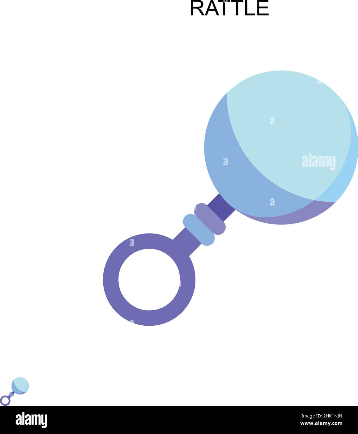 Rattle Simple vector icon. Illustration symbol design template for web ...