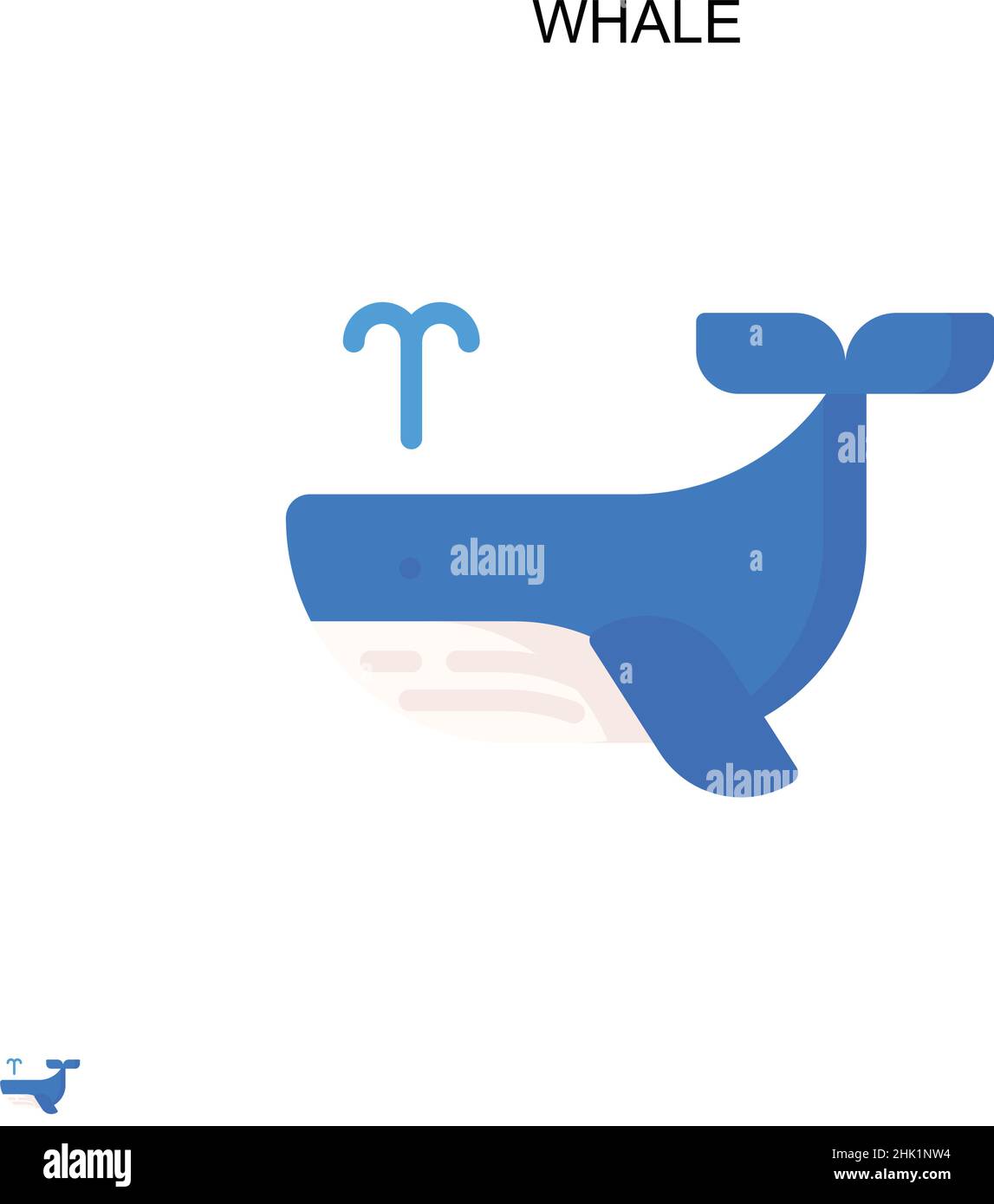 Whale Simple vector icon. Illustration symbol design template for web ...
