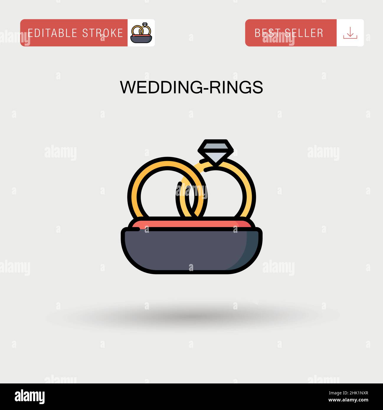 Gold wedding rings beautiful Stock Vector Images - Alamy