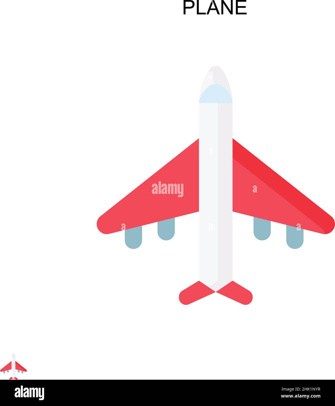 Plane Simple vector icon. Illustration symbol design template for web ...