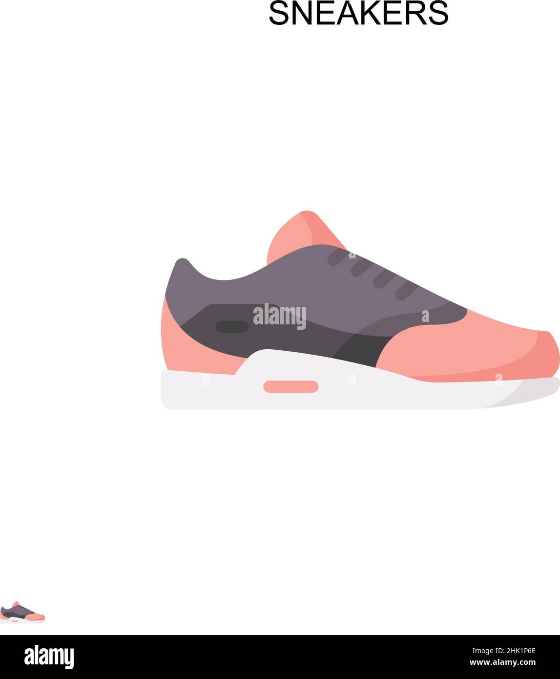 Sneakers Simple vector icon. Illustration symbol design template for ...