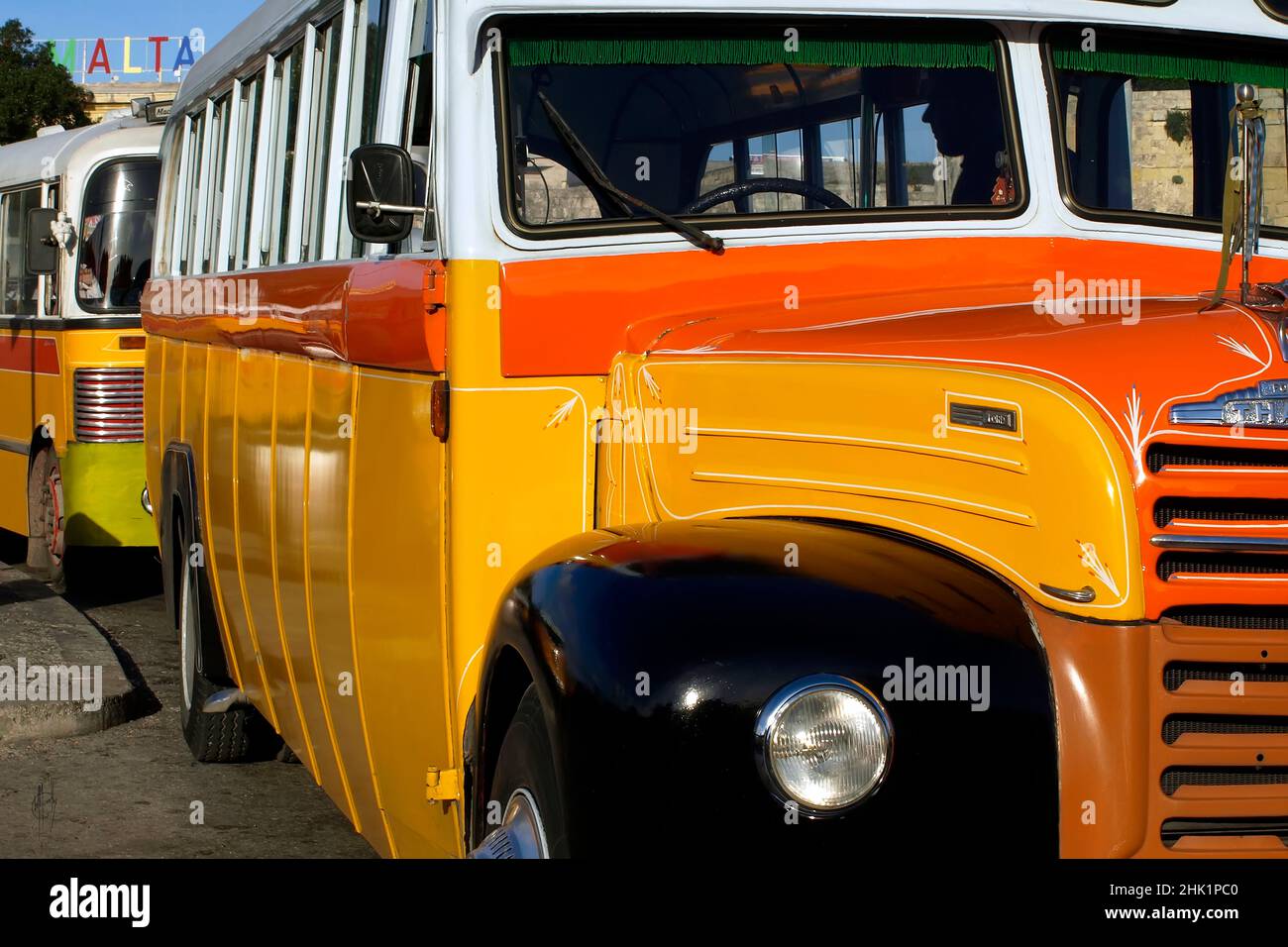 The Old Traditional Bus of Malta Stock Photo - Alamy