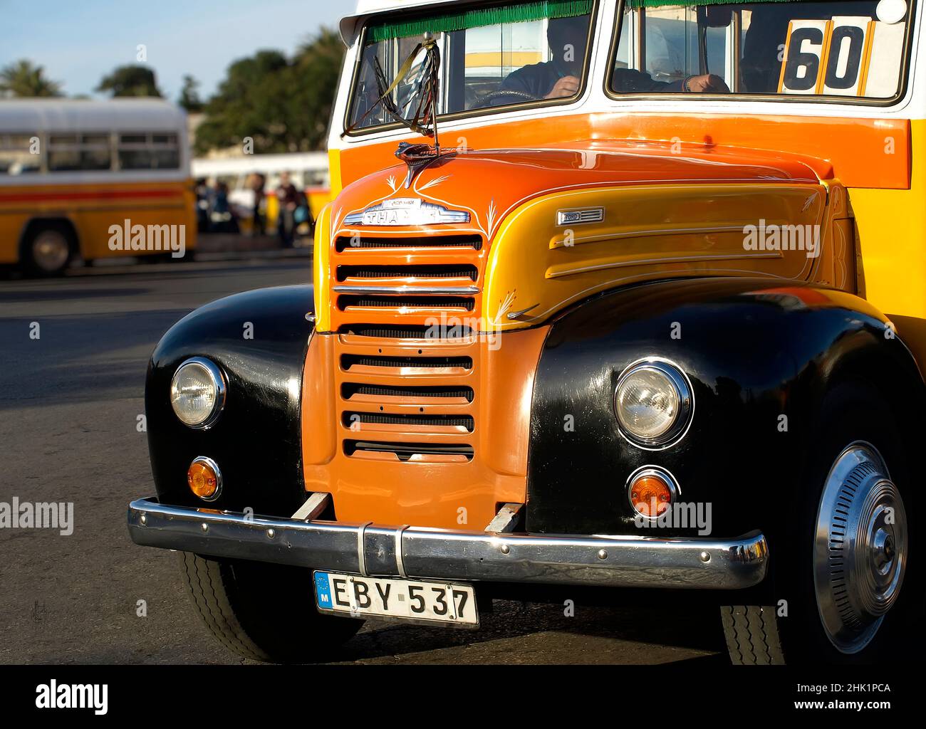 The Old Traditional Bus of Malta Stock Photo - Alamy