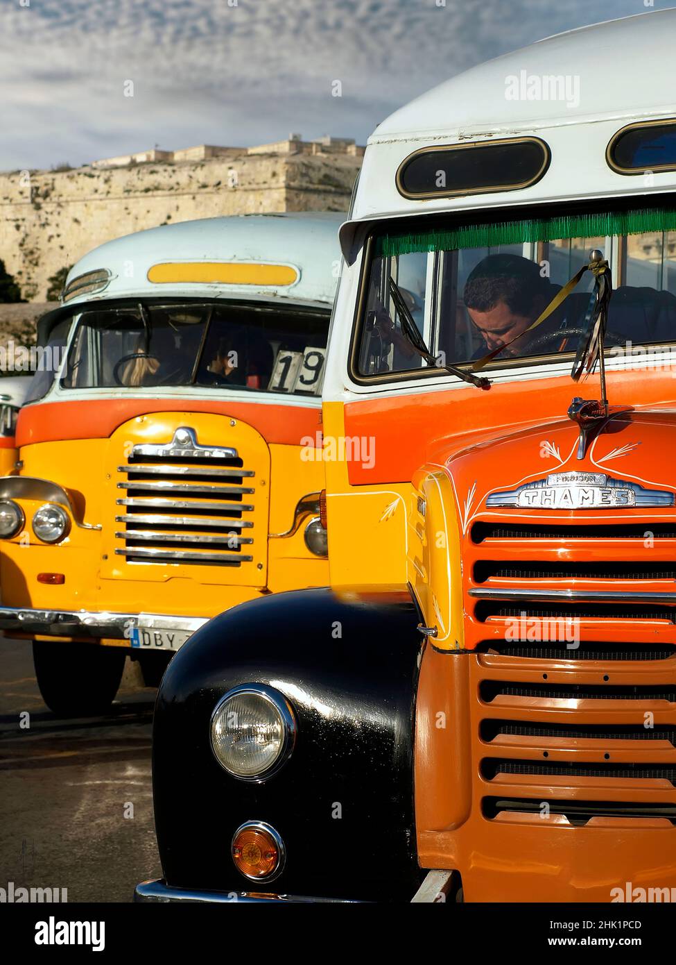 The Old Traditional Bus of Malta Stock Photo - Alamy