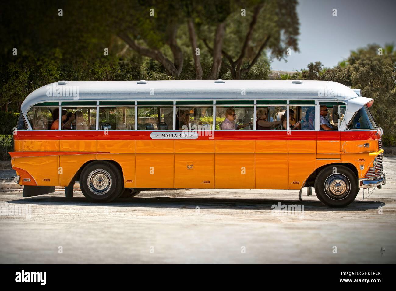 The Old Traditional Bus of Malta Stock Photo - Alamy