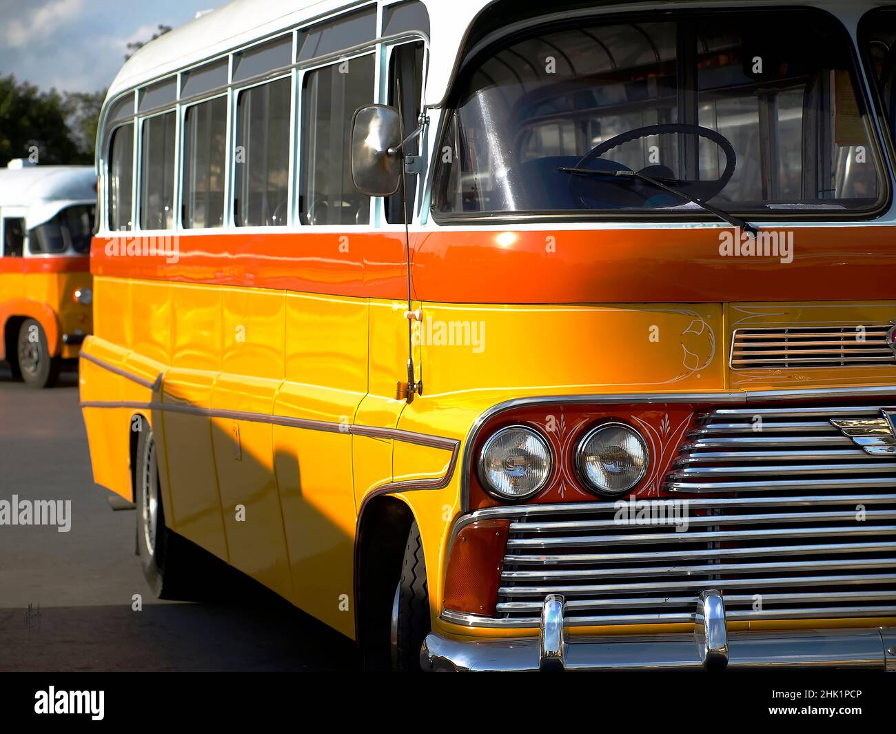 The Old Traditional Bus of Malta Stock Photo - Alamy