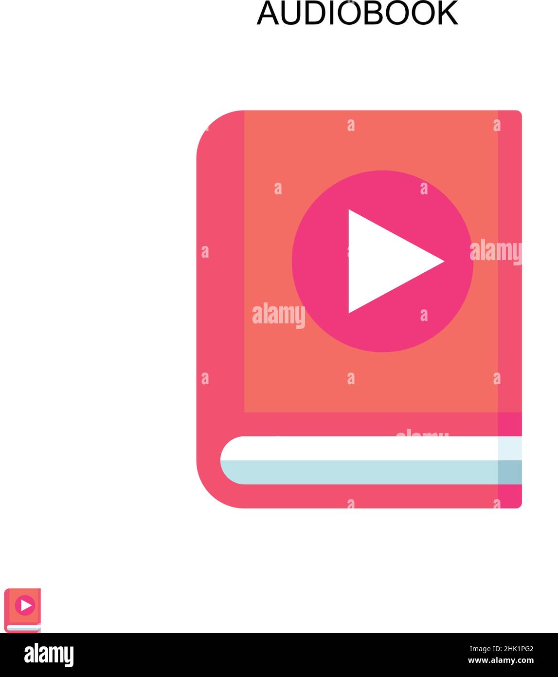 Audiobook Simple vector icon. Illustration symbol design template for ...