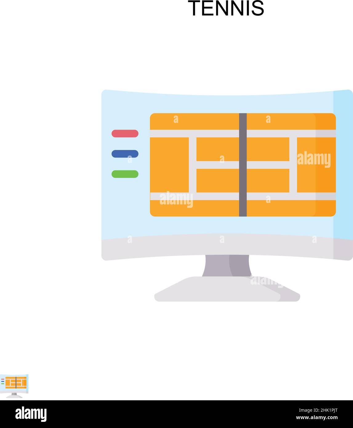 Tennis Simple vector icon. Illustration symbol design template for web ...