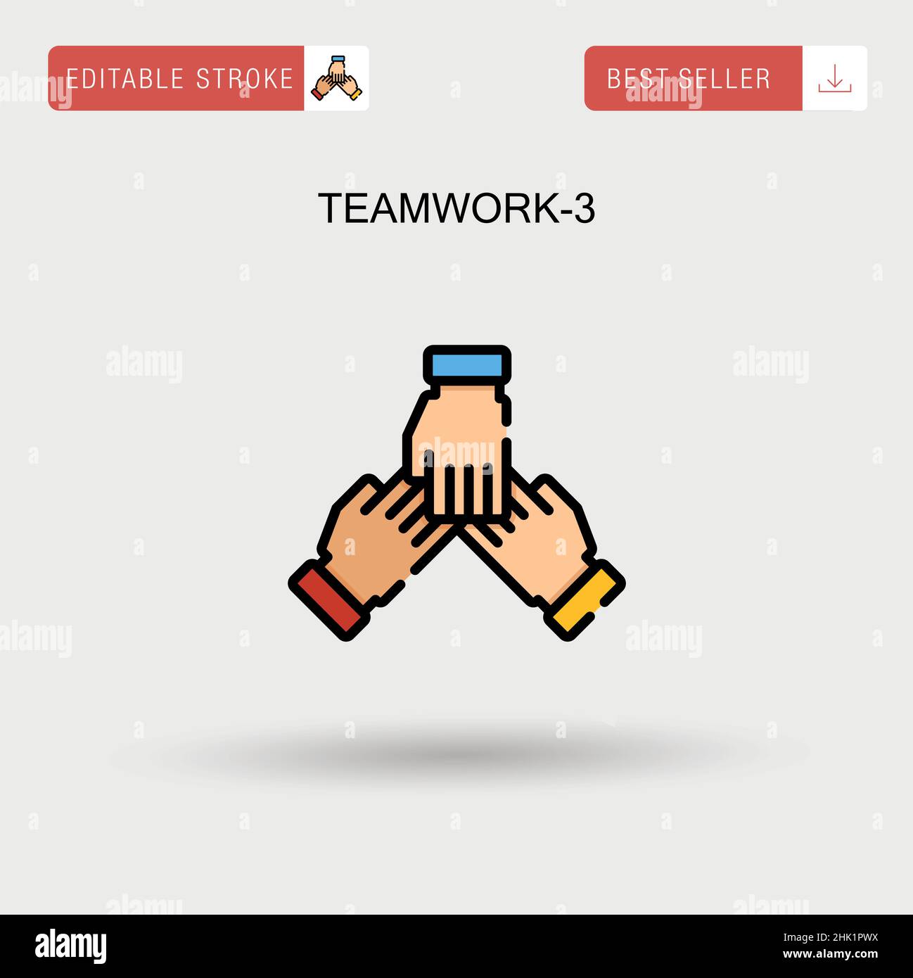Teamwork-3 Simple vector icon Stock Vector Image & Art - Alamy