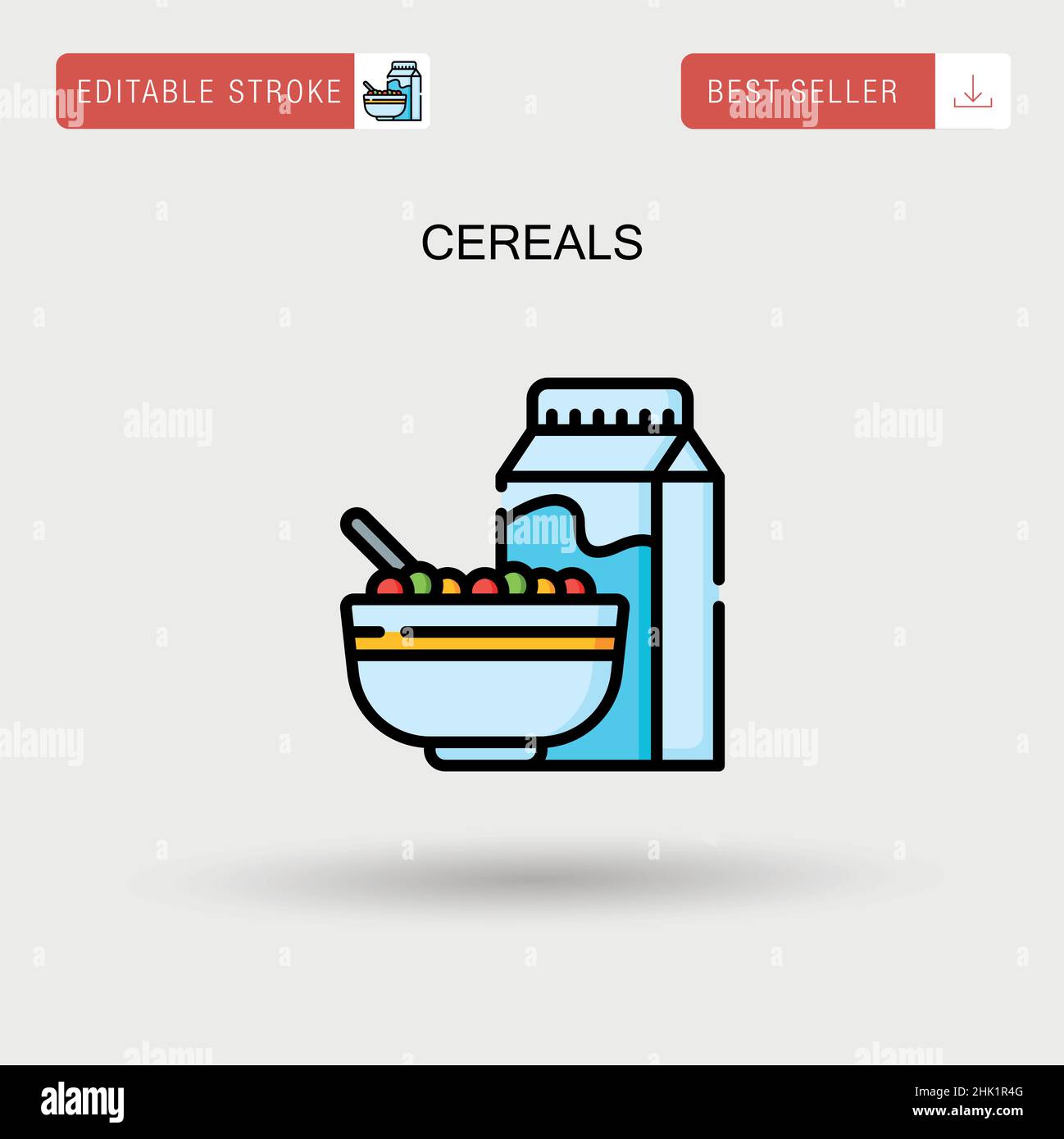Cereals Simple vector icon Stock Vector Image & Art - Alamy