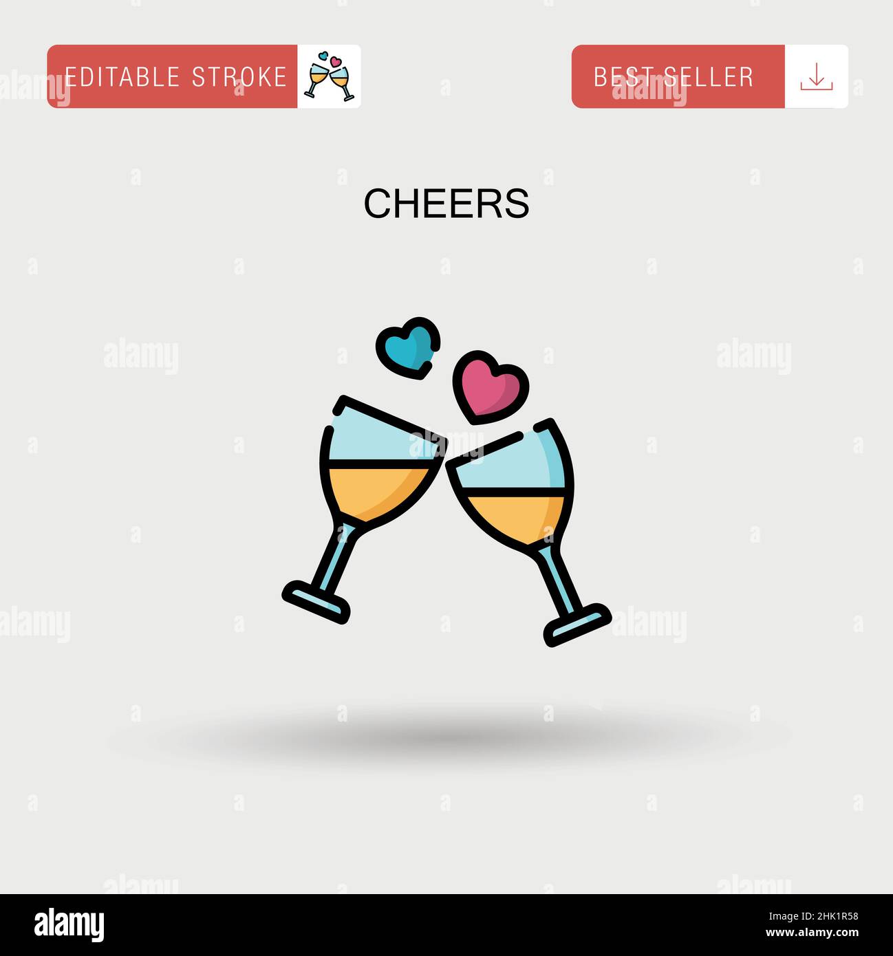 Cheers Simple vector icon Stock Vector Image & Art - Alamy